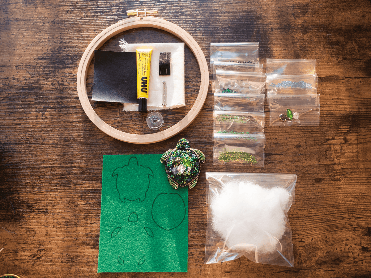 Adopt a Turtle Embroidery Kit for Beginners - The Crafty Heart